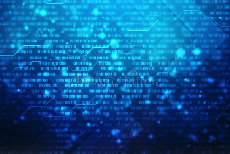 Binary Code Background, Digital Abstract Technology Background Stock Illustration - Illustration ...