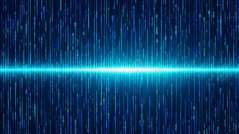 Binary Code Digital Matrix Abstract Transparent Background. Stock Illustration - Illustration of ...