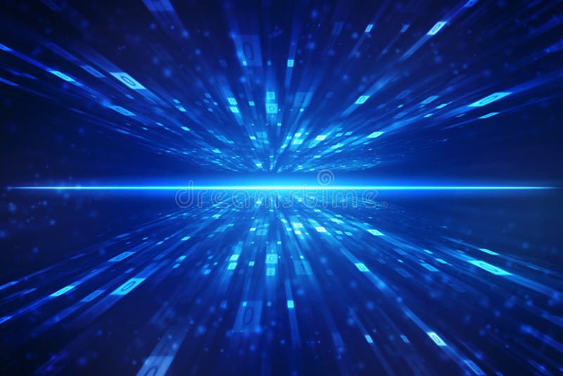 Binary Code Background Digital Abstract Technology Background Flowing Binary Code Format In