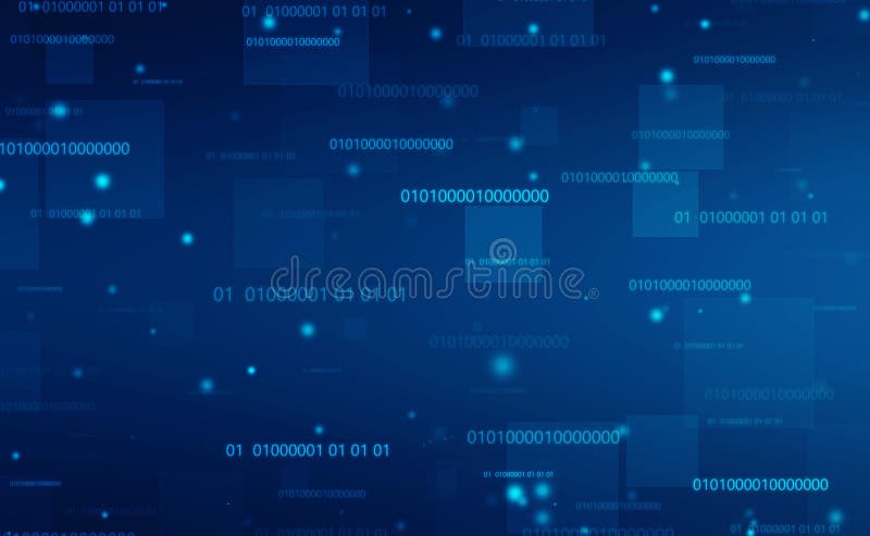 Internet Big Data Concept Flowing Number One and Zero Text in Binary Code Format in Technology ...