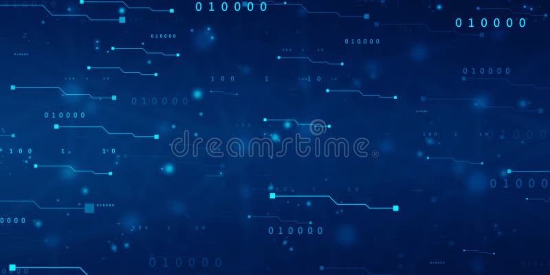 Flowing Number One And Zero Text In Binary Code Format In Technology