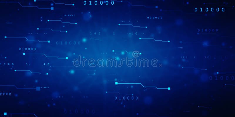Flowing Number One And Zero Text In Binary Code Format In Technology