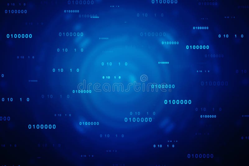 Flowing Number One And Zero Text In Binary Code Format In Technology