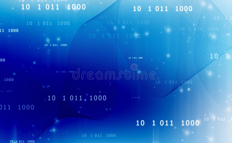 Internet Big Data Concept Flowing Number One and Zero Text in Binary Code Format in Technology ...