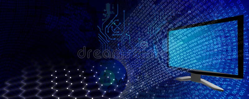 Binary Code Background, Digital Abstract Technology Background. Java, Coding Stock Illustration ...