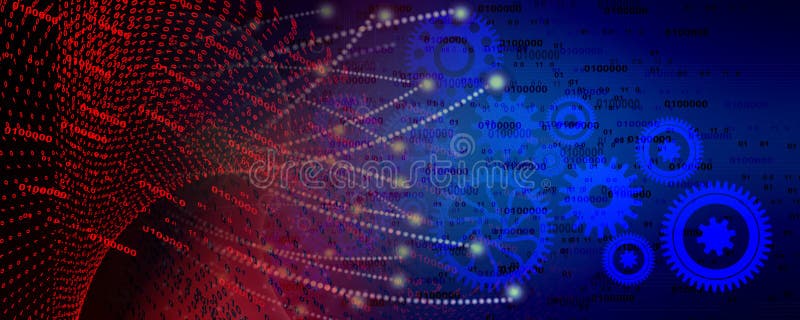 Binary Code Background Digital Abstract Technology Background Java Coding Stock Illustration