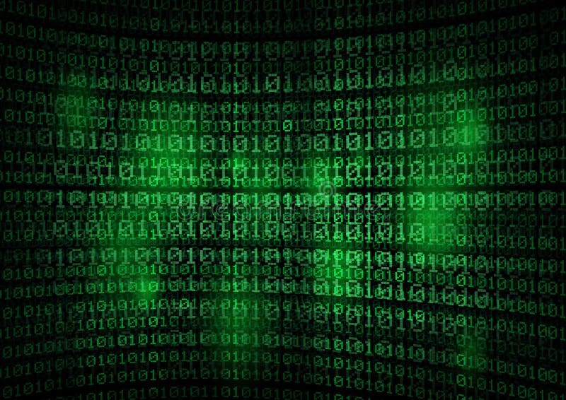 Ones and Zeros - Digital Binary Code Background Stock Illustration ...