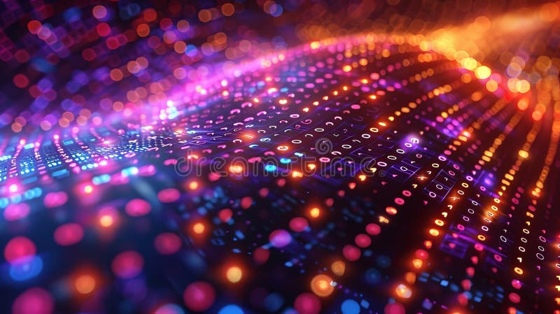 A Binary Code Background In A Digital Technology Style A Dynamic Line With Zeros And Ones