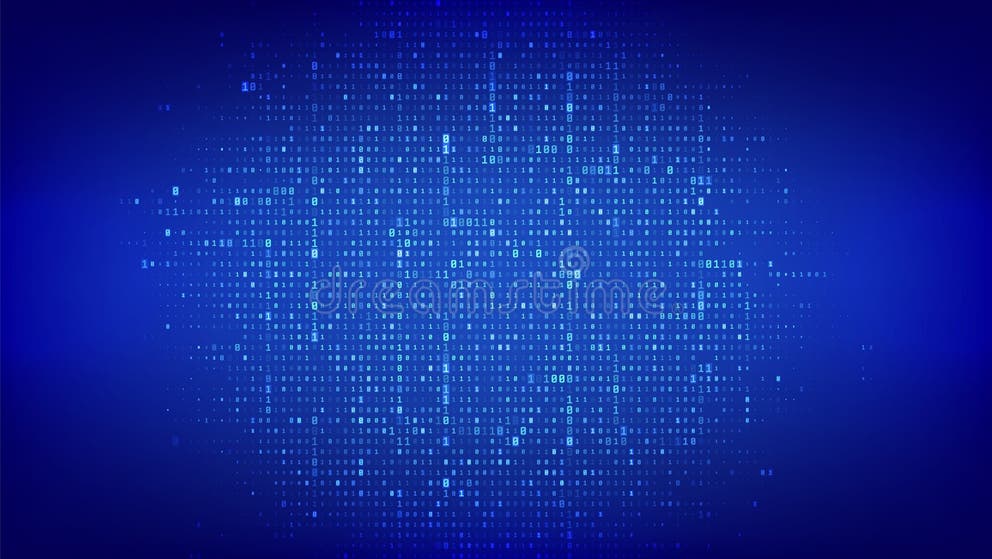 Binary Code Background. Background of Binary Code with Digits 1 and 0 ...