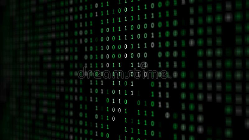Binary Code Black and Green Animation Stock Video - Video of computer ...