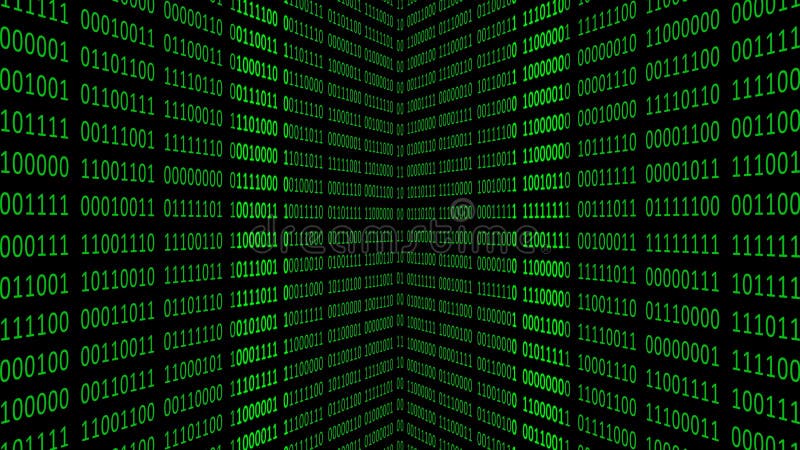 Binary Code Black and Green Animation Stock Footage - Video of computer ...