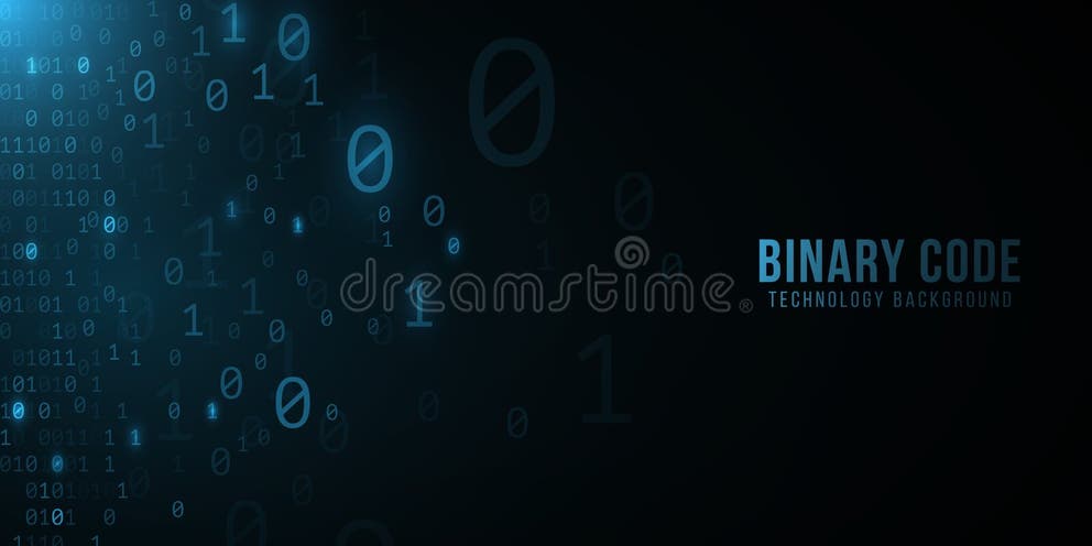 Binary Code Background. Hi-tech Modern Design. Programming Banner. World Network. High ...