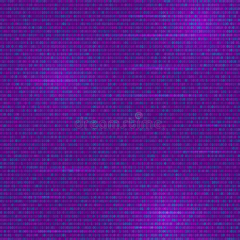 Binary Code Background. Programming Code. Dark Net or Big Data Theme. Bright Neon Colors Matrix ...