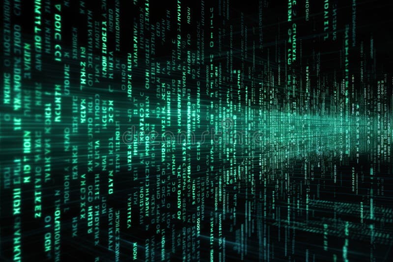 Binary Code Background. Programming and Coding Concept Stock Photo ...