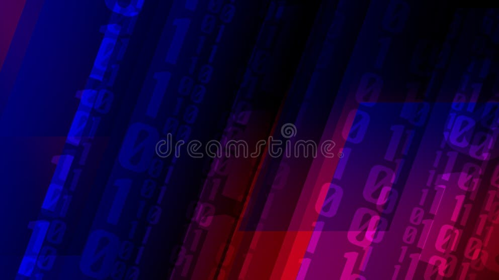 Binary Code Background Rectangles of Binary Numbers Representing Computer Code, Data ...