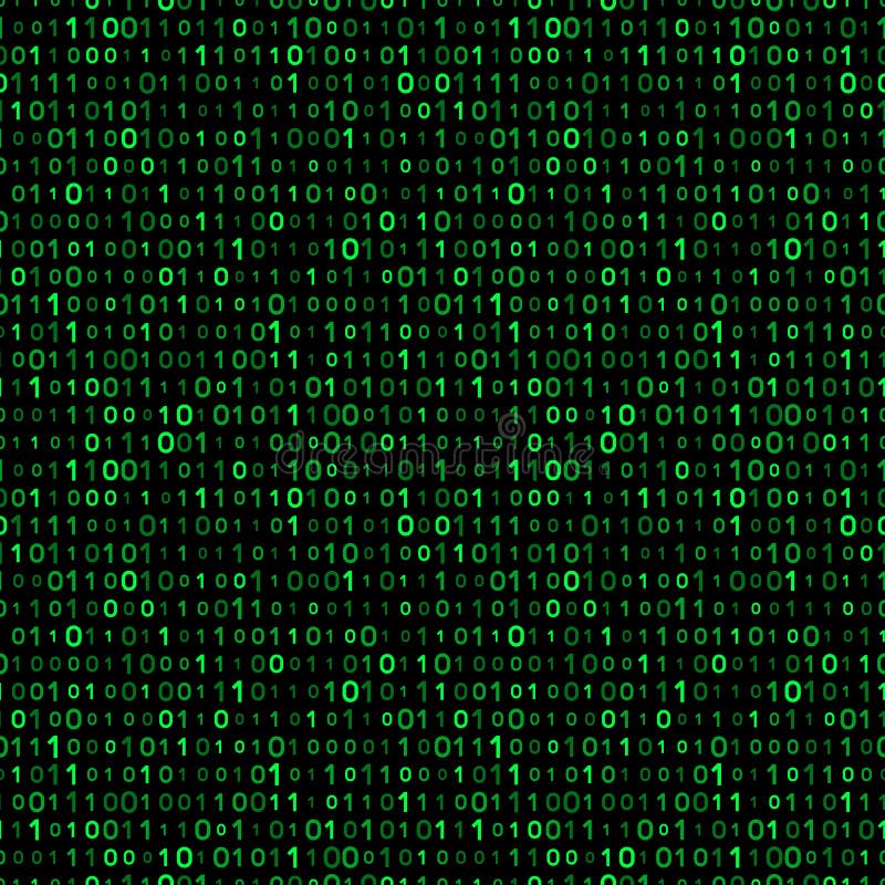 Hacker On Binary Code Background Stock Vector Illustration Of