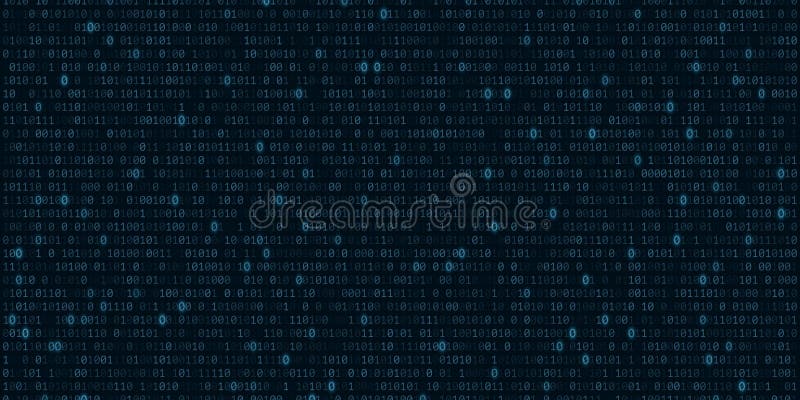 Binary Code Background. Software Programming. Glowing Numbers. Digital Data. Technological ...