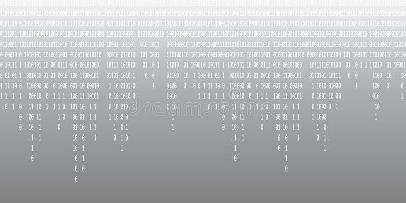 Binary Code Falling Gray Background Stock Vector - Illustration of cyber, graphic: 148639815