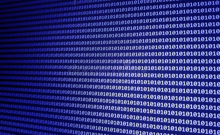 Binary Code Background. Technology Pattern. Coding Concept. Hacker Attack in Virtual Space ...