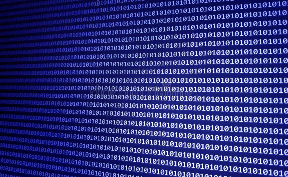 Binary Code Background. Technology Pattern. Coding Concept. Hacker Attack in Virtual Space ...