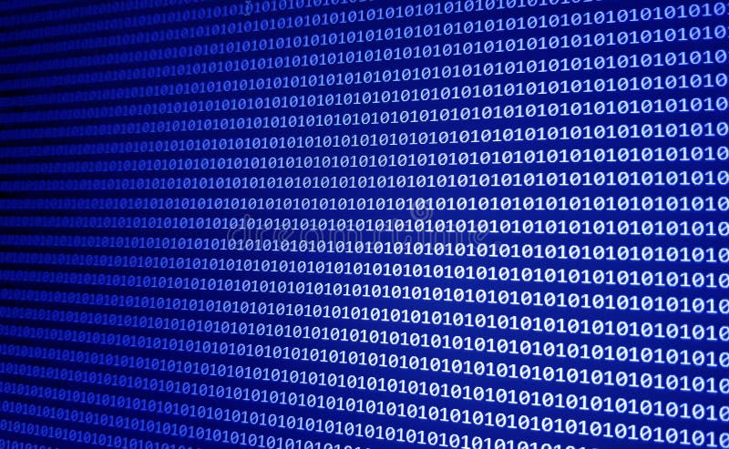 Binary Code Background. Technology Pattern. Coding Concept. Hacker Attack in Virtual Space ...