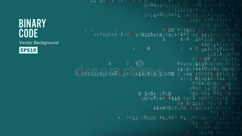 Binary Code Background Vector Algorithm Binary Data Code Decryption And Encoding Row Matrix