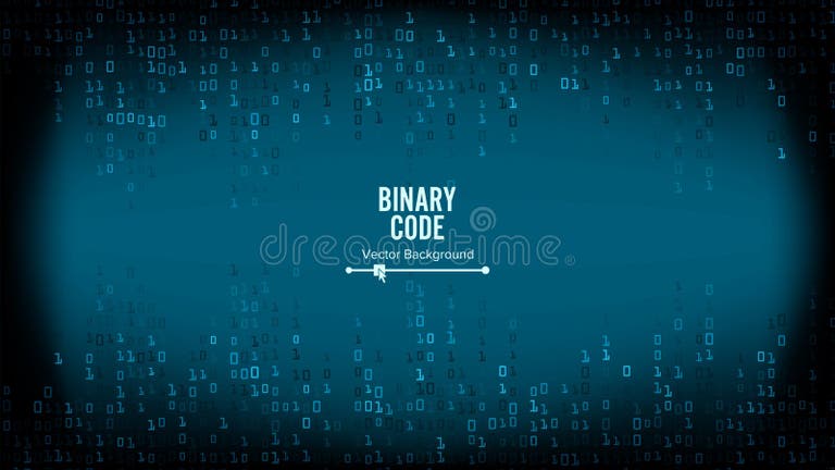 Binary Code Background Vector. Algorithm Binary, Data Code, Decryption and Encoding, Row Matrix ...