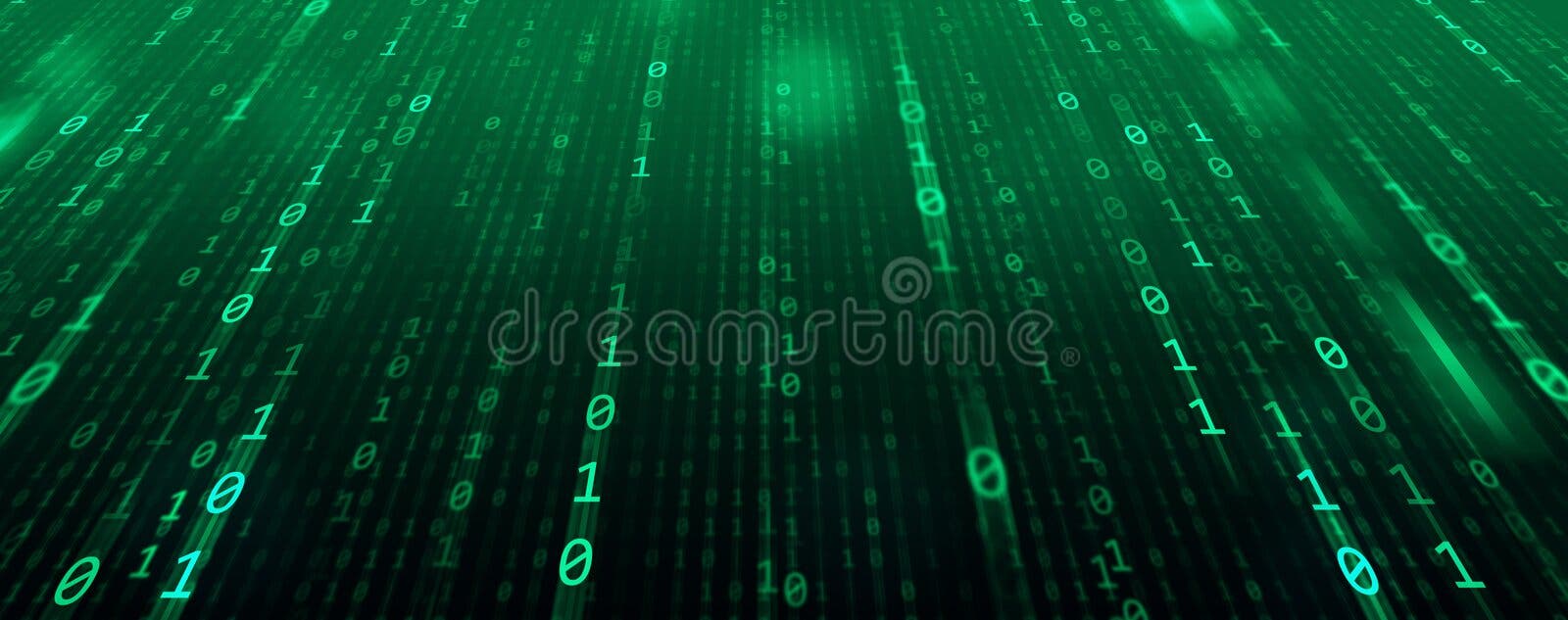 Binary Code Backgrounds, a Sequence of Zero and One Number on a Green Background. Numbers of the ...