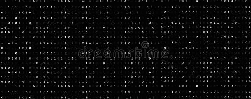 Binary Code Backgrounds, a Sequence of Zero and One, White Numbers, on a Black Background ...
