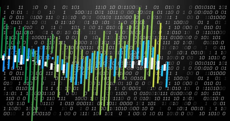 Binary Code And Bar Graph Image Representing Data Analysis Stock Image Image Of Performance