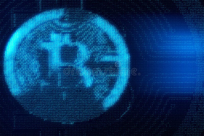 Binary Code Bitcoin Background Stock Illustration - Illustration of ...