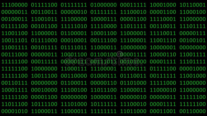 Binary Code Black and Green Animation Stock Video - Video of decoding ...
