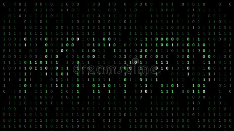 Binary Code Black and Green Animation Stock Video - Video of concept ...