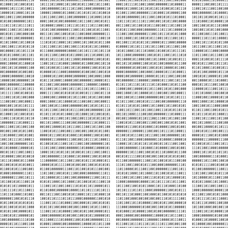Binary Code Black 0 and 1 Isolated on a White. Vector Illustration ...