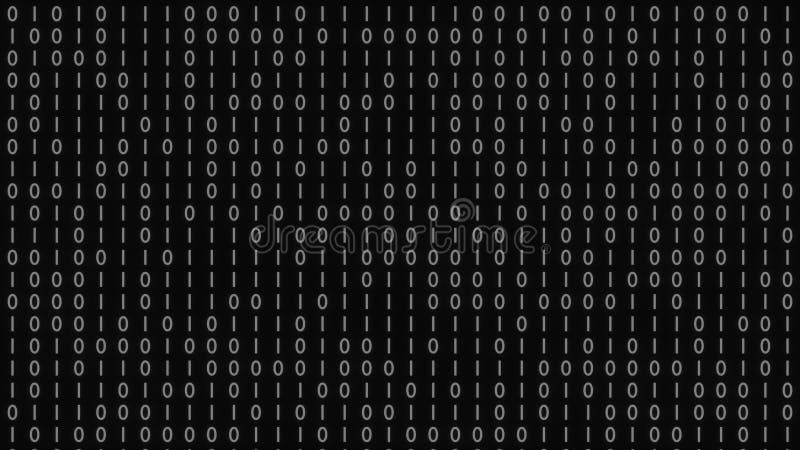 Binary Code Black and Blue Background with Digits Moving on Screen ... Binary Code Black and Blue Background with Digits Moving on Screen ...