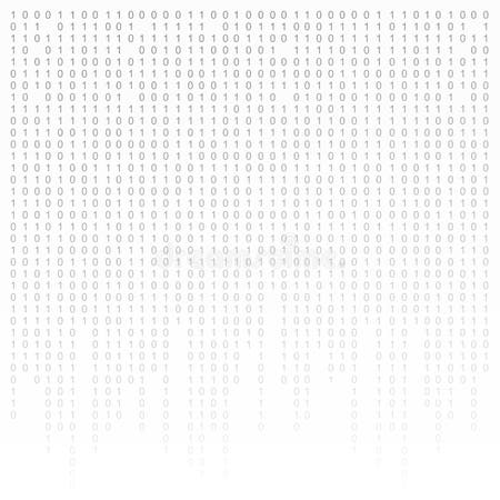 Binary Code Black and White Background with Digits on Screen. Algorithm , Data , Decryption ...