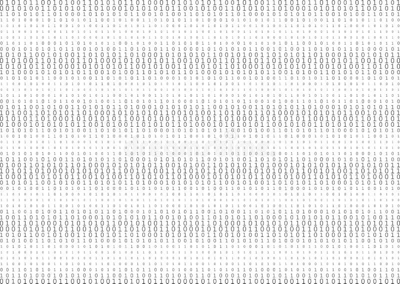 Binary Code Black and White Background Stock Illustration ...