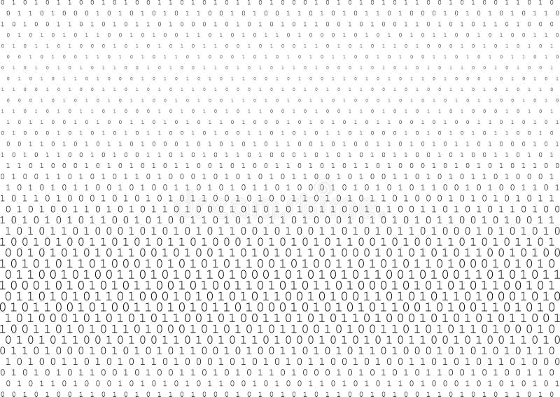 Binary Code Black and White Background Stock Illustration ...