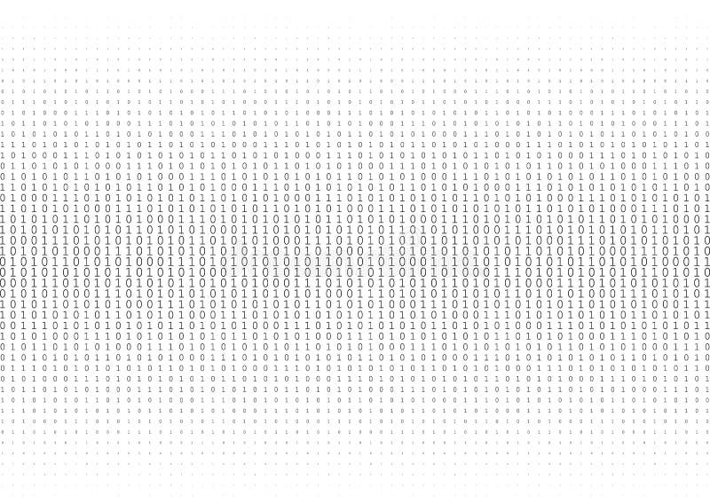 Binary Code Black and White Background Stock Illustration ...