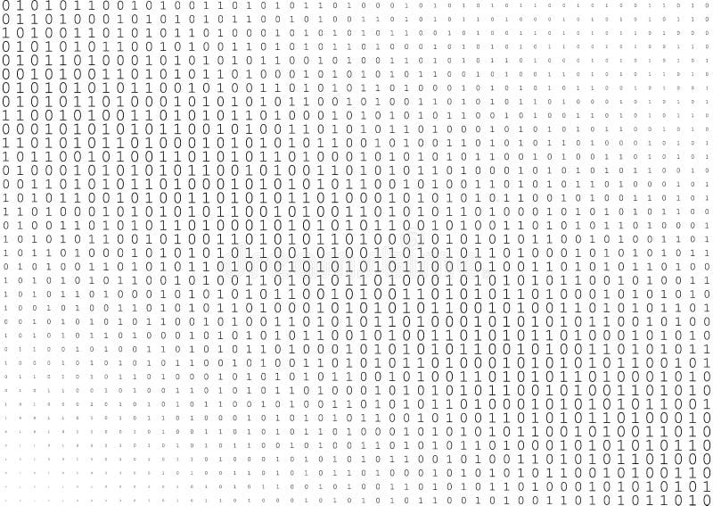 Binary Code Black and White Background Stock Illustration ...