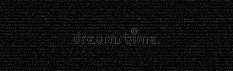 Binary Code Black And White Background With Two Binary Digits 0 And 1 Isolated On Black