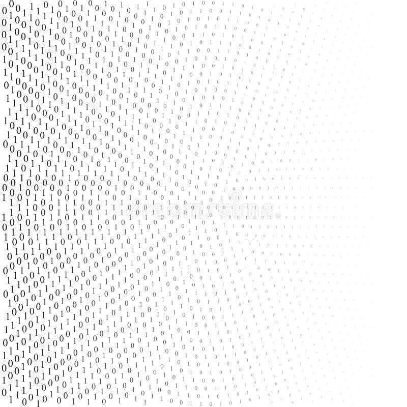 Binary Code Black and White Background Stock Illustration ...