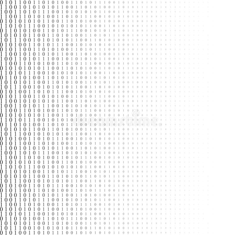 Binary Code Black and White Background Stock Illustration ...