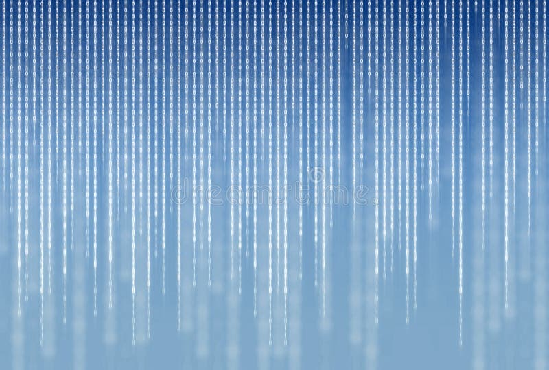 Vector Binary Code Dark Blue Background Big Data And Programming Hacking Deep Decryption And