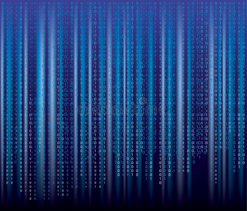 Binary code blue two stock vector. Illustration of graphic - 126424024