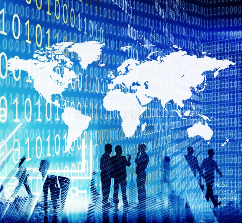 Binary Code Cartography Business People Concept Stock Image - Image of ...