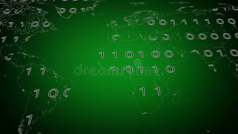 Binary Code Changing in Green Background | Technology Background. Stock ...