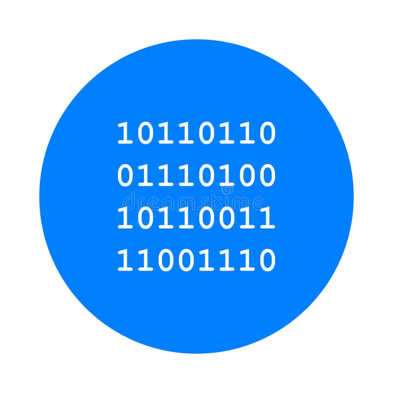 Binary code and circle stock vector. Illustration of circle - 165121921