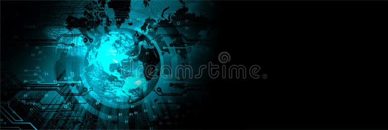 Binary Code Circuit Industrial World Business Background. Background ...