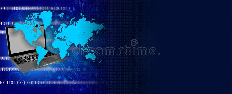 Binary Code Circuit Industrial World Business Background. Background ...